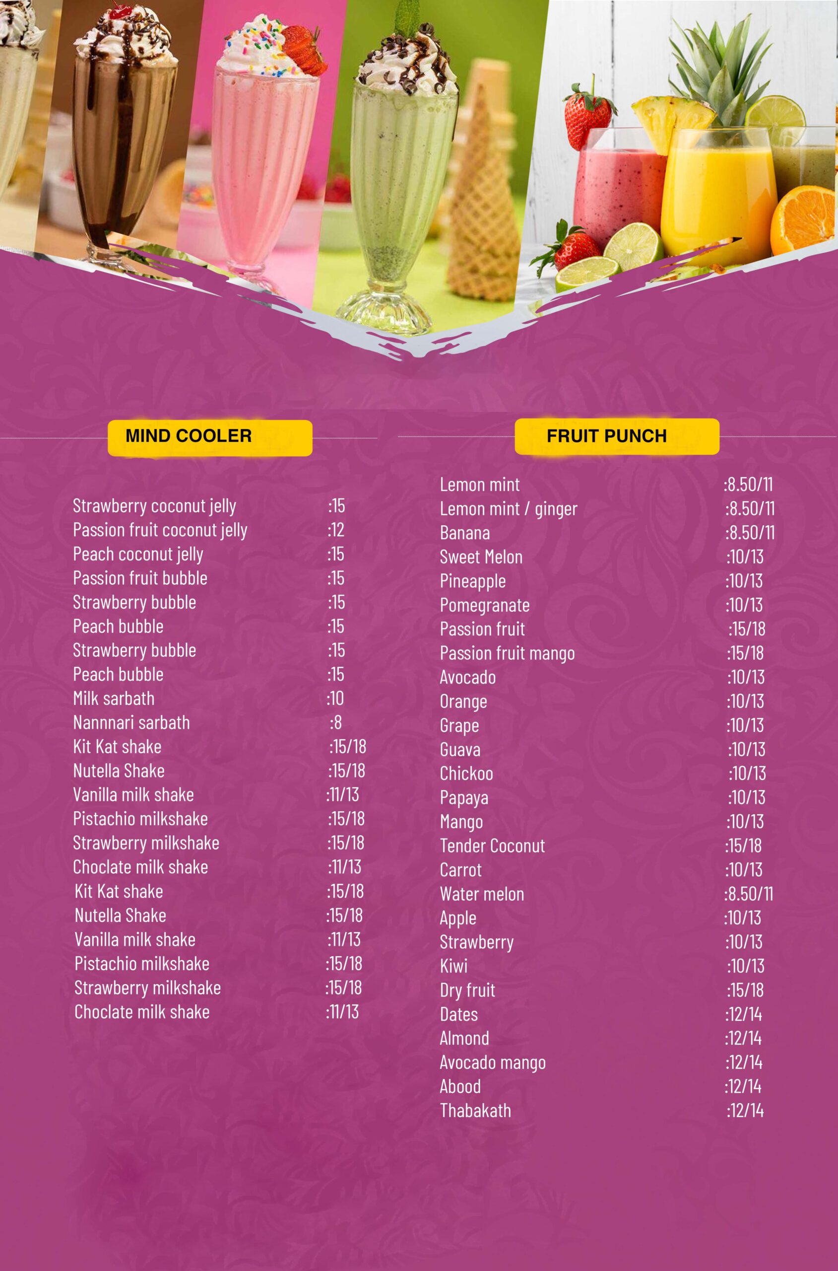 Menu – THE FOOD FACTORY OFFICIAL