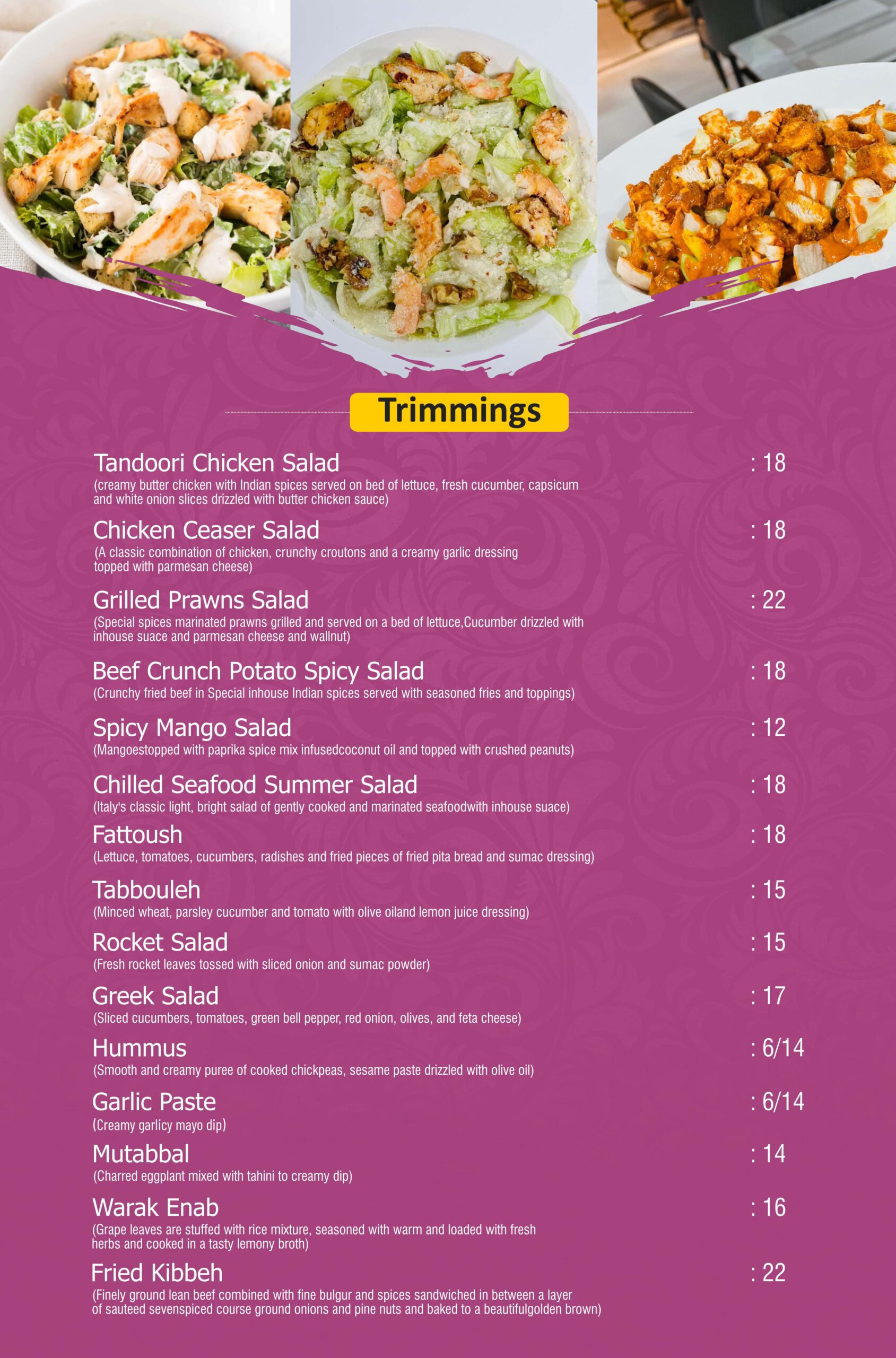 Menu – THE FOOD FACTORY OFFICIAL